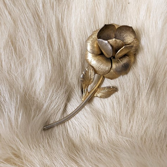 Jewelry | Vintage Gold Rose Brooch | Poshmark